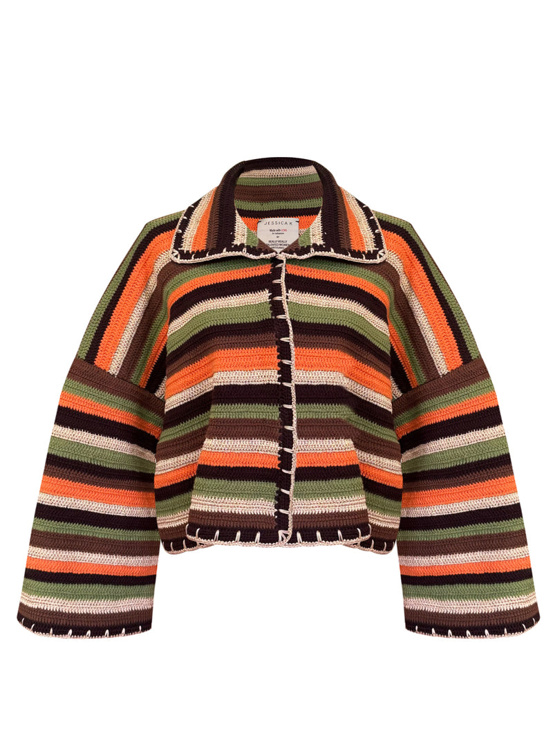 DARIA JACKET SHADES OF BROWN & KAKI